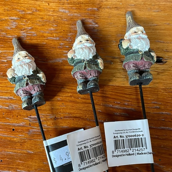 Esschert Designs | Accents | 6 Garden Gnome Pick Set Of 3 | Poshmark